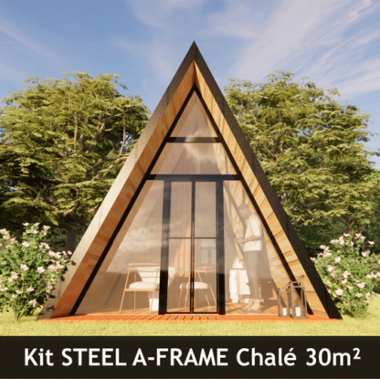 Kit Chalé Pré Fabricado Steel A-frame 30 m² - Montagem Fácil ...