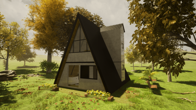 Kit Chalé Suíço Aframe 75m² em Madeira Maciça - Montagem Fácil