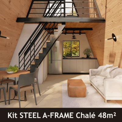 Kit Chalé STEEL A-Frame Projeto 48m² - MONTAGEM FÁCIL » CasaPinus Kit ...