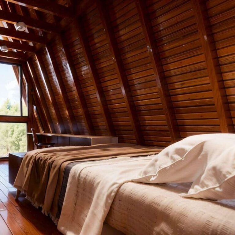 Chalé Suíço A-FRAME 56m² + 24m² de Deck – KIT Madeira Maciça - COD12