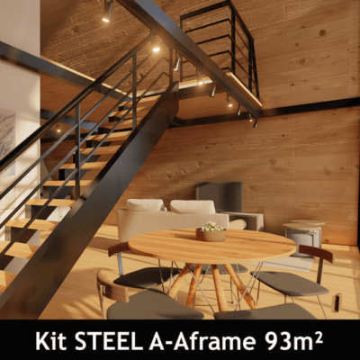 Kit Chalé STEEL A Frame Projeto 106m² - MONTAGEM FÁCIL » CasaPinus Kit ...