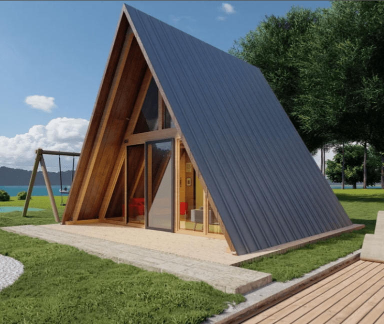 Chalé Suíço A-FRAME 38m² Dois Andares - KIT Madeira Maciça » Kit Chale ...
