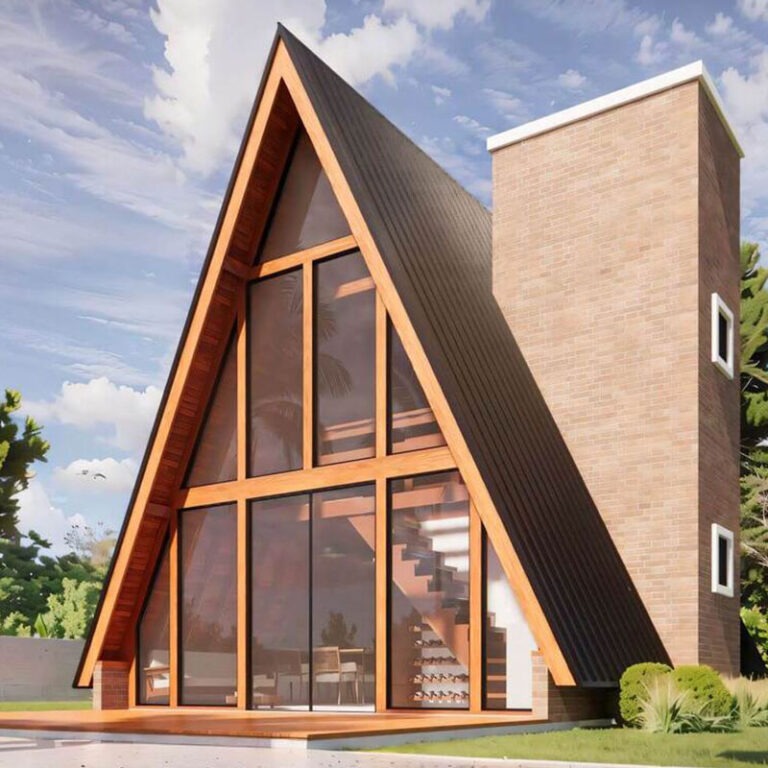 Kit Chalé Pré Fabricado Steel A-frame 30 m² - Montagem Fácil ...